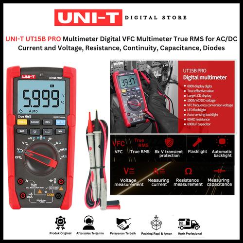 Jual UNI-T UT15B PRO 1000V True RMS Digital Multimeter 6000 DTG UT15B PRO UT15B - Kota Tangerang ...
