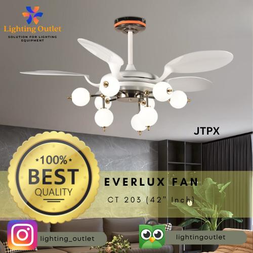 Jual Kipas Angin Lampu Kipas Plafon Led Modern Crystal CT 203 (42 Inch ...