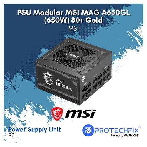 Jual PSU Modular MSI MAG A650GL (650W) 80+ Gold - Kota Medan ...