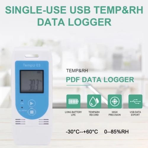 Jual Temperature Humidity Data Logger Tzone TempU03 Sensor PC Suhu Temp ...