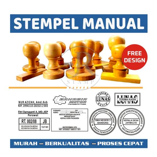 Promo stempel manual/stempel kayu custom - 1555 - Kota Bandung - jr ...