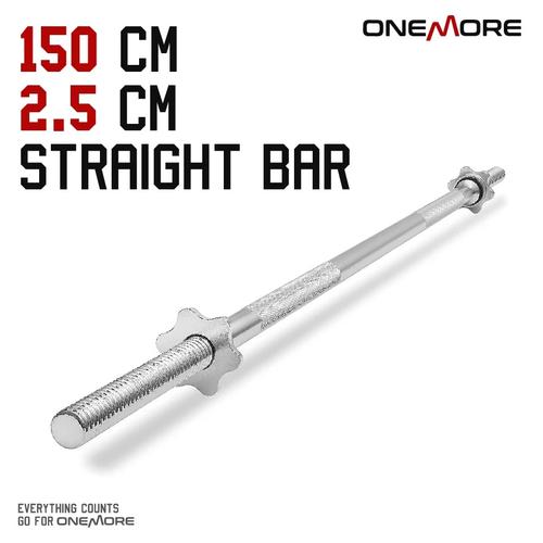 Jual ONE MORE straight bar 150cm diameter 2,5cm barbell stik gym bar ...