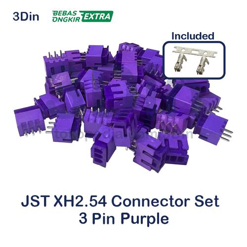 Jual Purple JST Connector XH 2.54 3p 3 Pin Set Warna Ungu - Jakarta ...