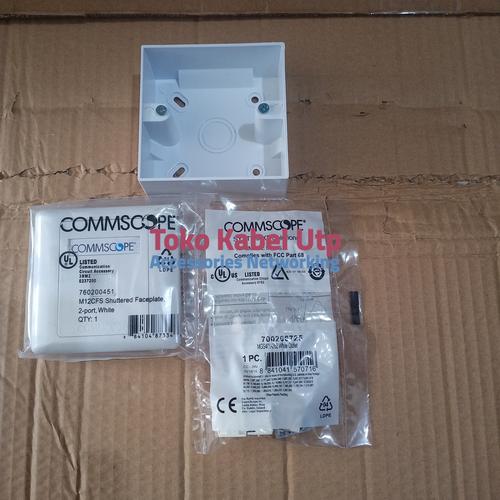 Jual modular data cat.6 systimax + facplate 1hole +outbow/inbow ...