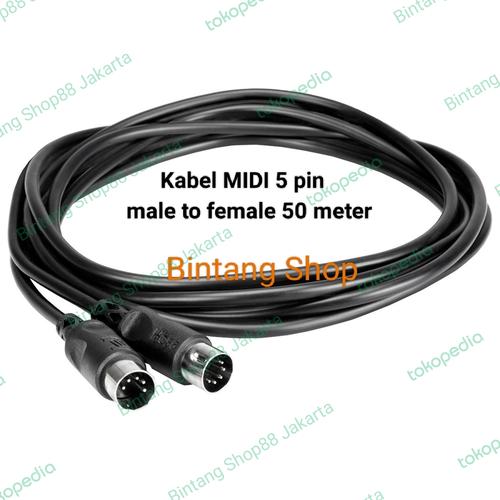 Jual kabel MIDI 5 pin male to female 50 meter extension - Jakarta Barat ...