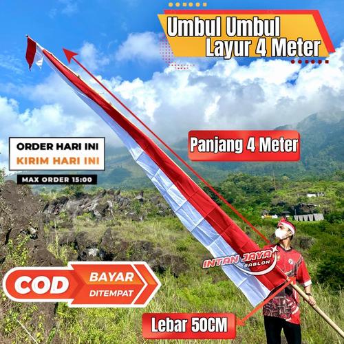 Jual UMBUL UMBUL LAYUR MERAH PUTIH PANJANG 4 METER FULL - Umbul2 Zig ...
