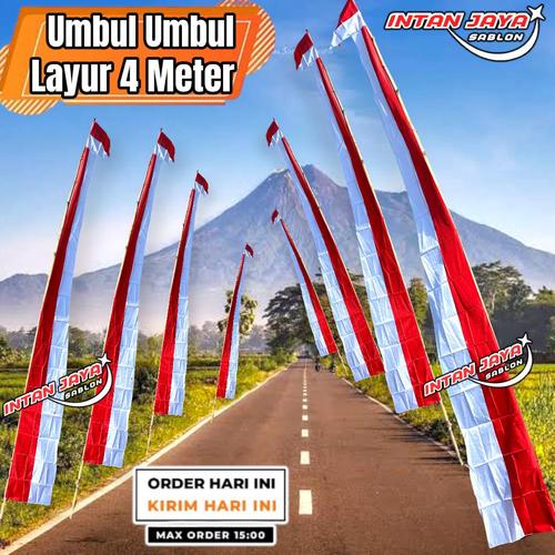 Jual BENDERA UMBUL UMBUL LAYUR MERAH PUTIH/UMBUL UMBUL PANJANG - UMBUL" BANDIR - Kab. Garut ...