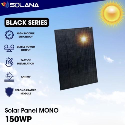 Jual SOLANA SOLAR PANEL MONO BLACK 150WP MODUL SOLAR CELL 150WATT HITAM ...