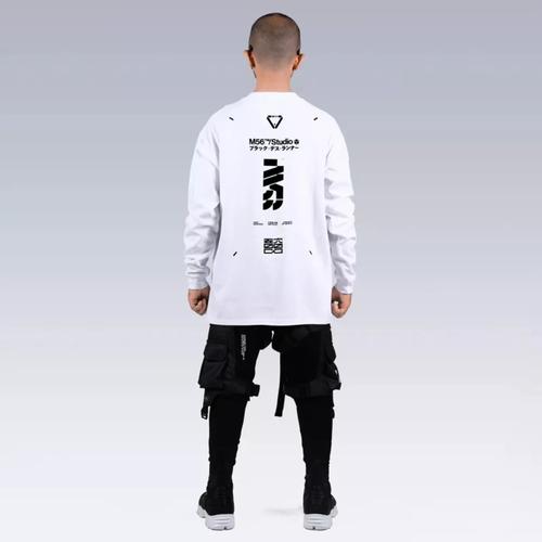 Jual Men's White T-Shirt Machine56 Techwear Cyberpunk Size L - Kab ...