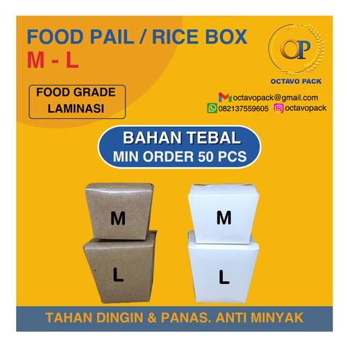 Jual Food Pail M L / Food Pail Kraft / Food Pail Polos / Rice Box ...