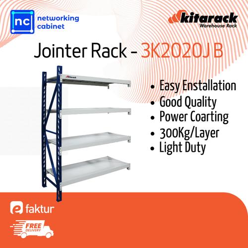 Jual Rack gudang besi Jointer 300kg/ layer 2m 4susun panjang 2m Biru ...