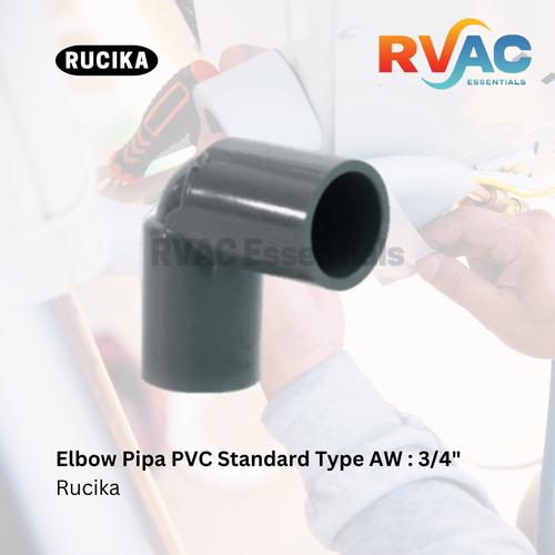 Jual Elbow Pipa PVC Rucika Standard Type AW - Ukuran : 3/4" - 90 ...