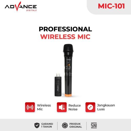 Jual ADVANCE MIC-101 - Mic Wireless Microphone Bluetooth Digital Recharge - Kota Bandung - PYES ...