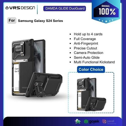 Promo Case Samsung Galaxy S24 Ultra Plus VRS DESIGN DAMDA GLIDE DuoGuard - Black Groove, S24 ...