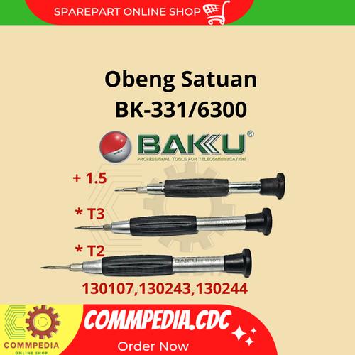 Jual Obeng Satuan Servis Hape Bakku Bk-331/6300 - Mata T3 - Kota ...