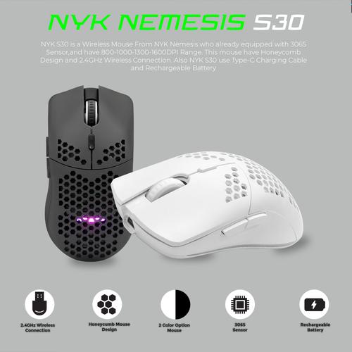 Promo Mouse Wireless 2.4Ghz NYK Nemesis S30 Rechargeable Battery ...