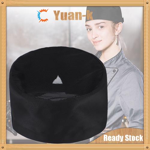 Jual Topi Koki Topi Peci Chef Hatkoki Mesh Jala Dewasa Hitam Putih ...