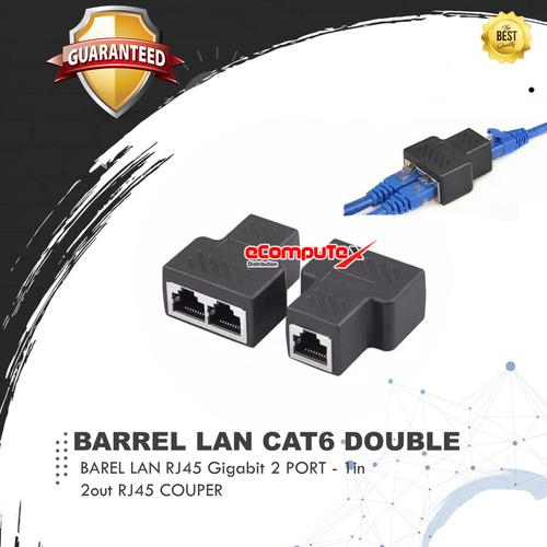 Jual Conector Barel Utp Cat 6 RJ45 Double Cabang Sambungan Kabel LAN ...