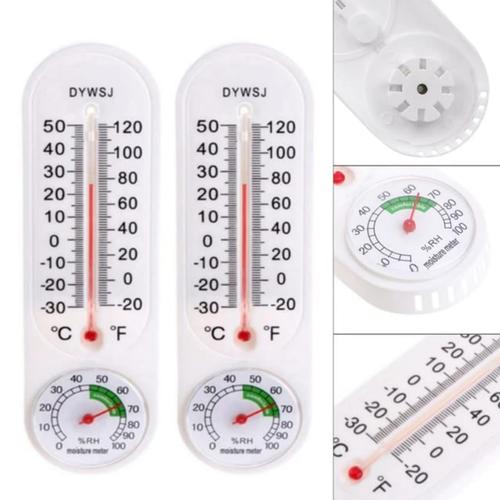 Jual Termometer Dinding Alat pengukur suhu ruangan Hygrometer analog 9 ...
