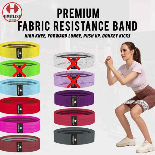 Jual Premium Fabric Resistance Color Band for Stretching Leg Squat Yoga ...