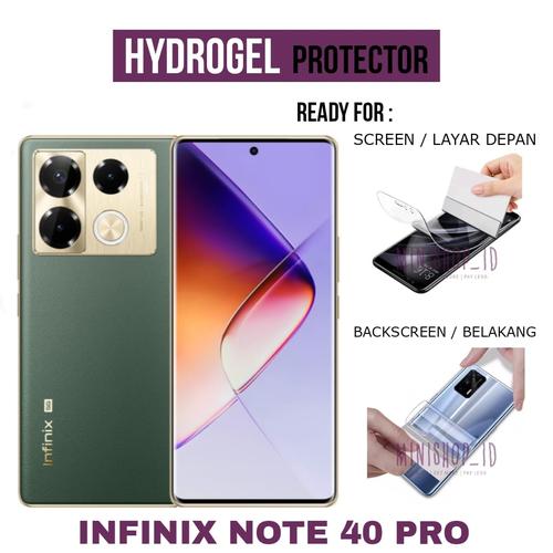 Jual INFINIX NOTE 40 PRO 5G ANTI GORES HYDROGEL BENING FRONT BACK ...