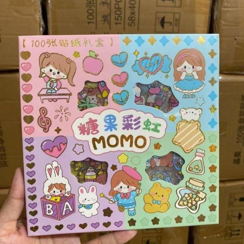 Jual Stiker Momo 1 Pack isi 100 Lembar Stiker Box SENMU Sen Mu Momo ...