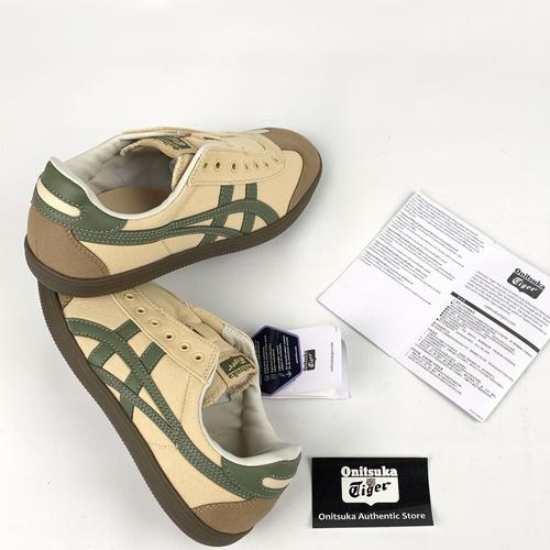 Jual Onit Tiger Tokuten Slip On Beige Green 100% ORIGINAL GUARANTEE ...
