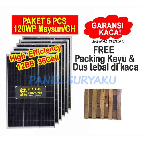 Jual Paket 6pcs Panel Surya 120wp Mono Solar Cell 120wp Mono + Packing ...