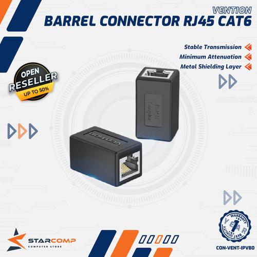 Jual Vention IPV Barrel Konektor RJ45 Cat.6 FTP Jack Coupler Extender ...