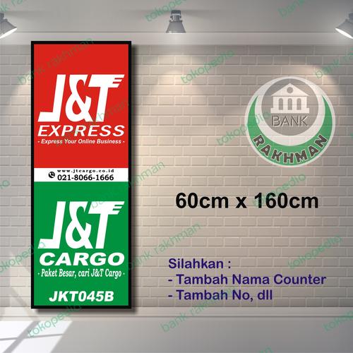 Jual SPANDUK BANNER JNT EXPRESS CARGO UKURAN 60CM X 160CM - Jakarta ...