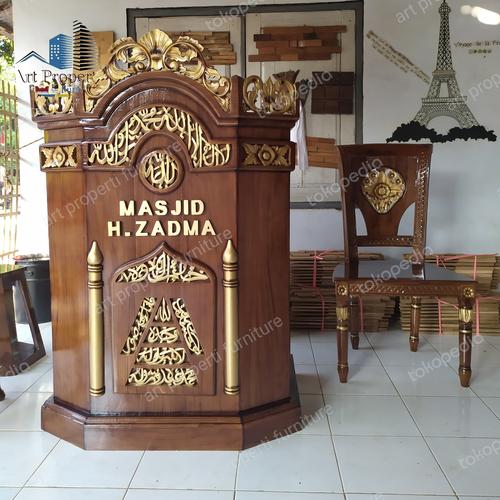 Jual mimbar masjid set kursi kayu jati tua harga murah - Kab. Jepara ...