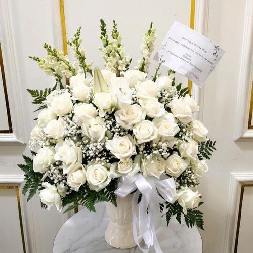 Jual vas bunga rose putih - Jakarta Barat - SYIFA FLORIST_PASAR BUNGA ...