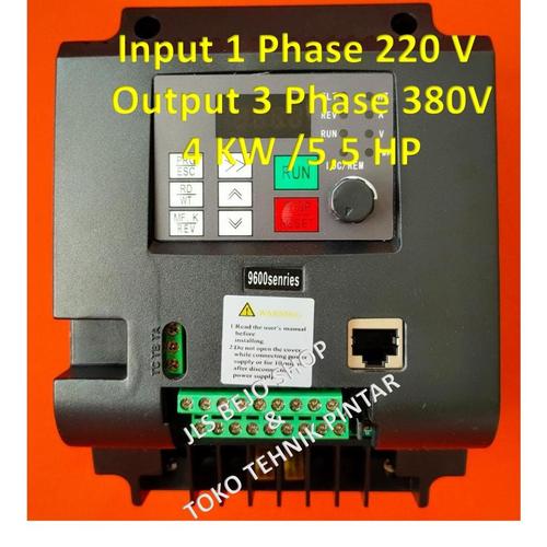 Jual Frequency Drives Inverter VFD Input 1 Ph Ac 220v Output 3 Ph 380v - 2.2KW 3Hp - Jakarta ...