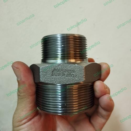 Jual Double Nepel Reducer Besi A105 3000 Psi NPT 2 × 1 1/2 " inchi ...