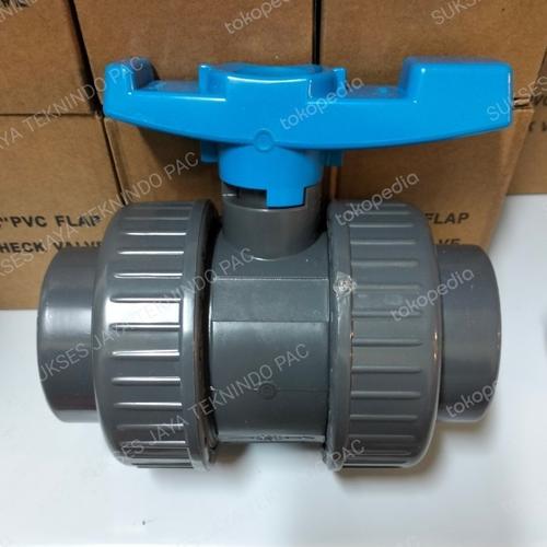 Jual BALL VALVE TRUE UNION PVC SOCKET 1/2" INCH/BALL VALVE WATERMUR ...