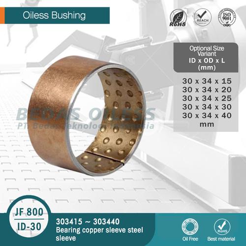 Jual JF800 ID = 30mm Oil-free/self-lubricating bushing bearing series ...
