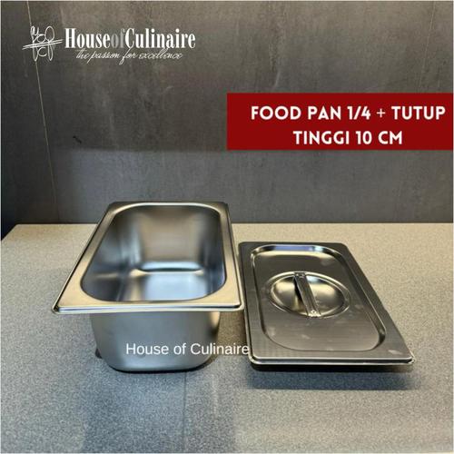 Jual Food Pan Stainless 1/4 Tinggi 10 cm + Tutup Gastronom Pan - Kota ...