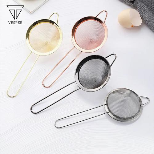 Jual stainless cocktail strainer fine mesh / saringan minuman bartender ...