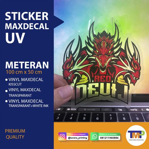 Jual Cetak UV Gel Sticker Stiker Maxdecal Meteran Murah - PUTIH, XCUT ...
