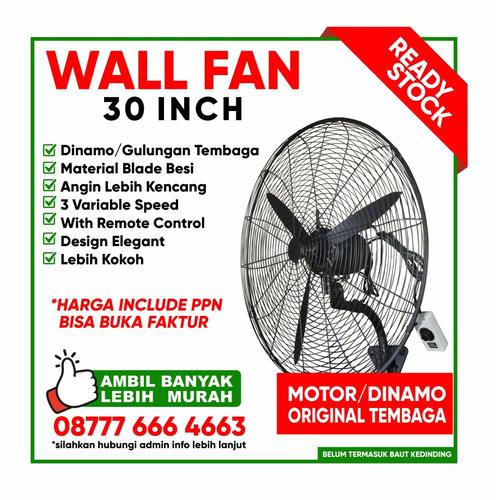 Jual Industrial Wall Fan 300 Watt Kipas Blower Dinding 30 Inch ...