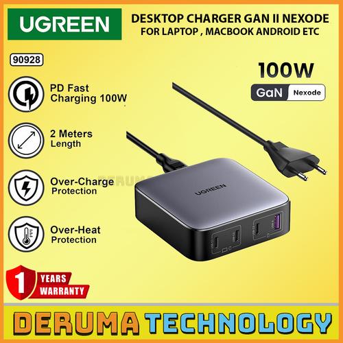 Promo UGREEN Desktop Charger GaN 100W For Laptop Macbook Fast Charging ...