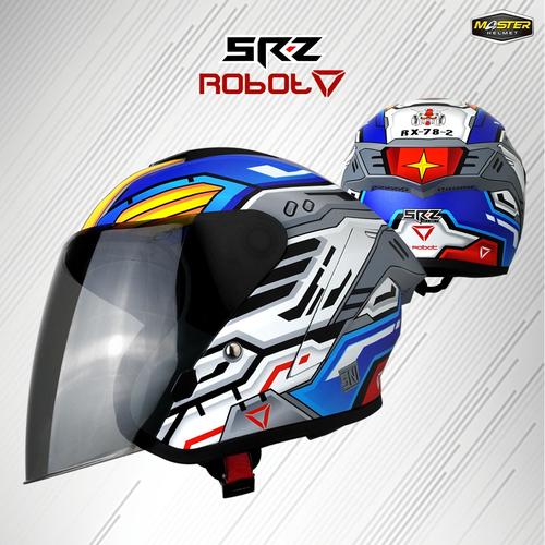 Jual Helm Dewasa Srz Helioz Robot Helm Half Face SNI - DIM GREY - Kota Tangerang - Master Helmet ...