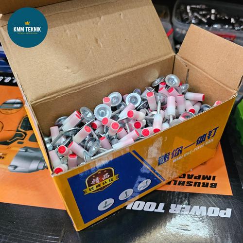 Jual PAKU RAMSET MINI ONE-PIECE NAIL BETON PLAFON PRESSOL 200PCS 200 ...
