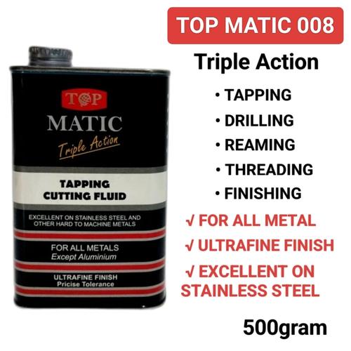 Jual TOP MATIC 008 Tapping Cutting Fluid/Tapmatic Oil Triple Action ...