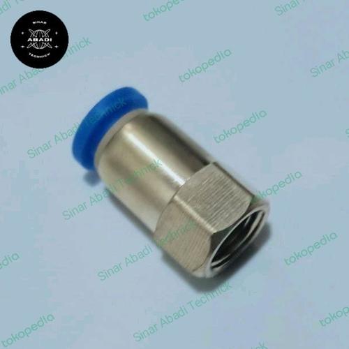 Jual MPCF 08-02 FITTING LURUS PNEUMATIC FEMALE 4MM DRAT 1/4" INCH ...