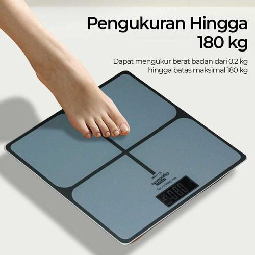 Jual Timbangan Badan Digital Elektrik Scale Temperature 180kg - Hitam ...