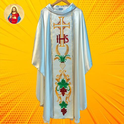 Jual Kasula Romo Imam Katolik/Bordir Salib/Kasula Putih - Kab. Kulon ...