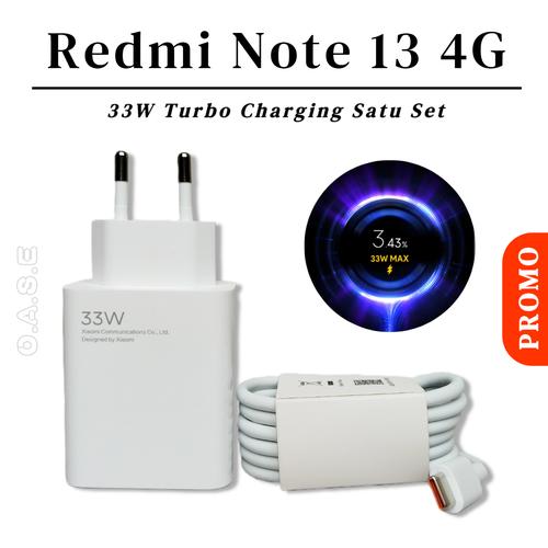 Promo Casan Xiaomi Redmi Note 13 4G Turbo Charging Charger 33W - Kota ...