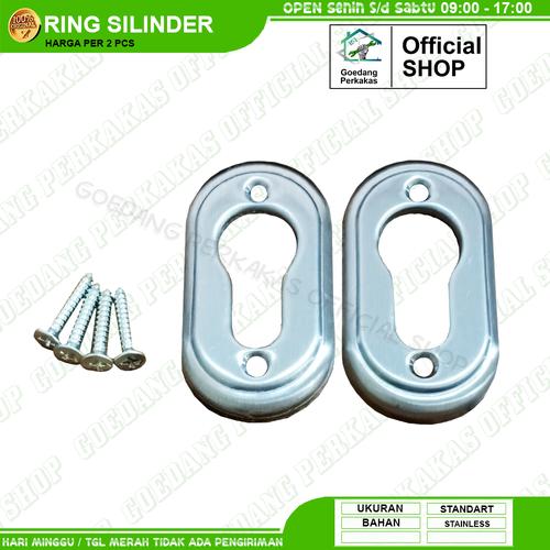 Jual Tutup Ring Silinder Kunci Pintu Rumah Oval Plat / Tutup Silinder ...
