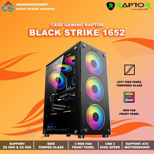 Jual Casing Gaming PowerUp Raptor 1652 - Casing Gaming - 3 Fan Loop ...
